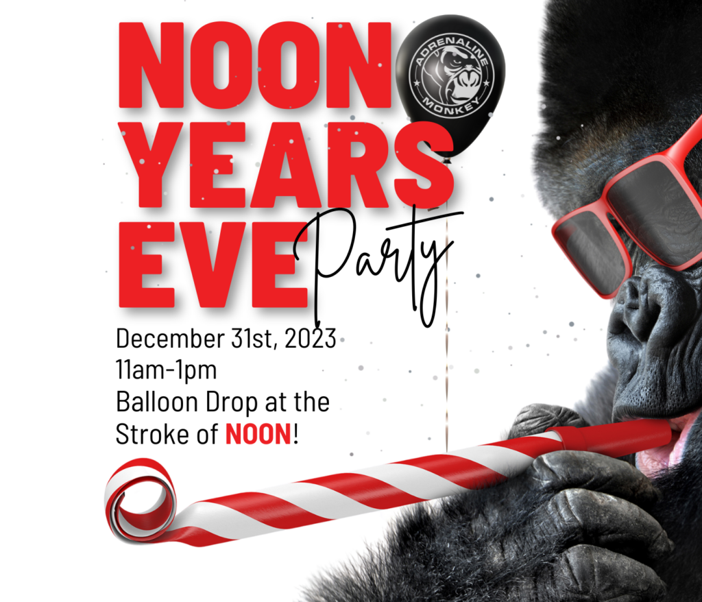Noon Year's Eve Party at Adrenaline Monkey - Explore Elgin Area